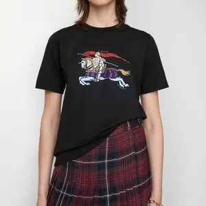 Burberry Crystal Embellished Cotton T-shirt - Black