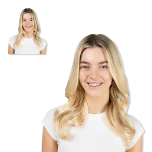 LOCKS & MANE 16" Clip-In Human Hair Extensions Vanilla