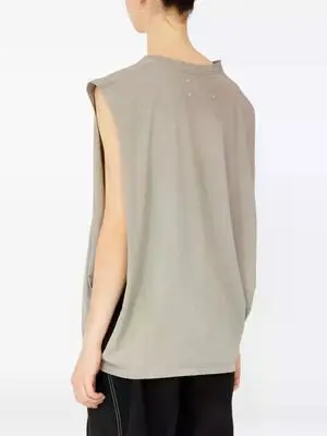MAISON MARGIELA Logo-print Sleeveless Top - Grey