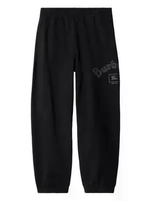 Burberry Equestrian Knight-embroidered Track Pants - Black