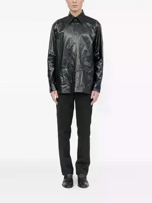 MAISON MARGIELA Crinkled-finish Shirt - Black