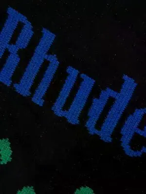Rhude Paisley-pattern Knitted Hoodie