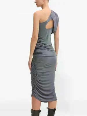 Rick Owens One-shoulder Draped Midi Dress