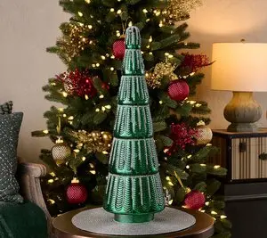 HOME REFLECTIONS 23' Illuminated Mercury Glass Tree - One-color