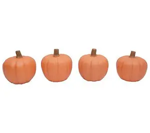 C&F HOME Pumpkin Figures Small Orange Matte S Et Of 4 - One-color