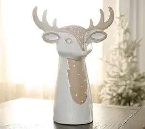 HOME REFLECTIONS 11' Hand-glazed Stoneware Reindeer - One-color