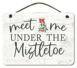 COURTSIDE MARKET Under The Mistletoe 12x16 Hang Ing Artboard - One-color