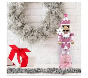 SANTA'S WORKSHOP 14' Pink Snowflake Nutcracker - One-color