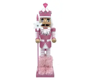 SANTA'S WORKSHOP 14' Pink Snowflake Nutcracker