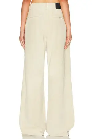 R13 Pleated Wide Leg Leather Pant