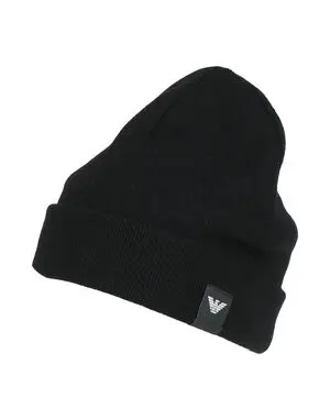 Emporio Armani Knitted Beanie - Black