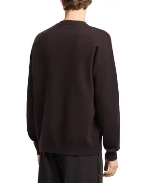 Emporio Armani Regular Fit Embroidered Wool Sweater