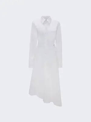 Victoria Beckham Semi-sheer Panelled Shirt Dress - White