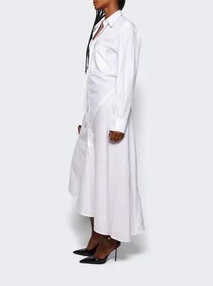Victoria Beckham Semi-sheer Panelled Shirt Dress