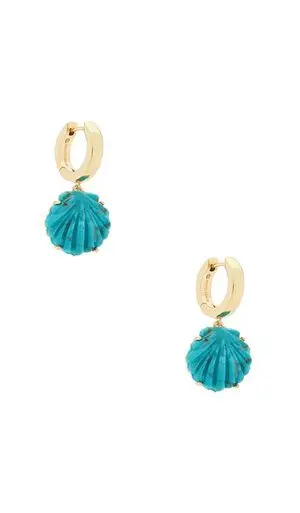 Baublebar Elia Shell Dangle Earrings - Turquoise
