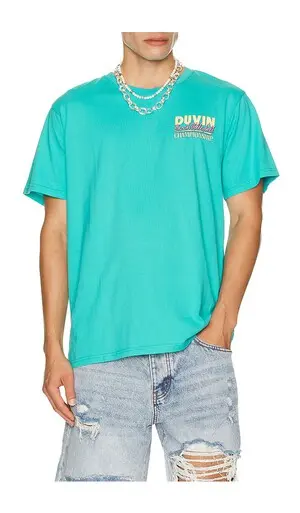 DUVIN DESIGN Beach Volley Tee In Teal