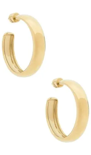 Jenny Bird Staple Hoops Large Earrings - High Polish Gold