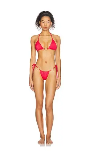 CIN CIN Cove String Bikini Bottom - Cherry