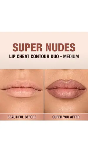 Charlotte Tilbury Supernudes Lip Cheat Long-lasting Waterproof Lip Liner Duo - Medium
