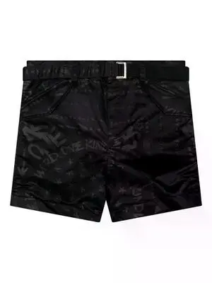 Sacai X Eric Haze Bandana-print Shorts - Black