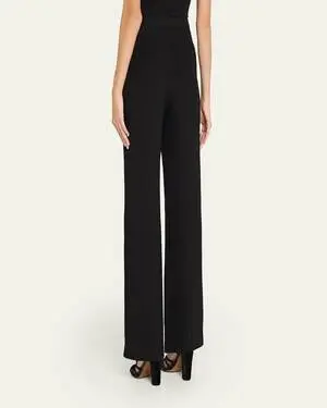 Ulla Johnson Ollie Mid-rise Straight Leg Pants - Noir