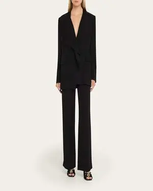 Ulla Johnson Ollie Mid-rise Straight Leg Pants - Noir