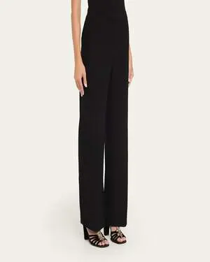 Ulla Johnson Ollie Mid-rise Straight Leg Pants - Noir