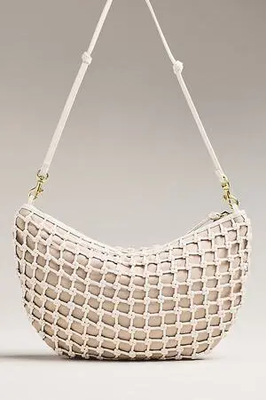 Clare V. Lune Knot Woven Shoulder Bag