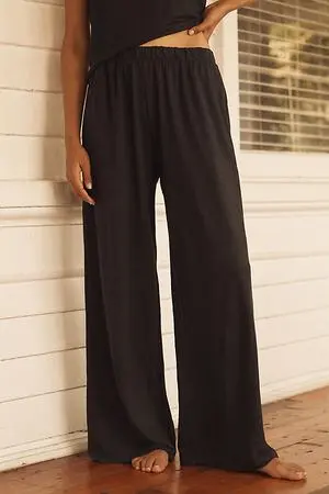 Eberjey Len Knit High-waisted Pants