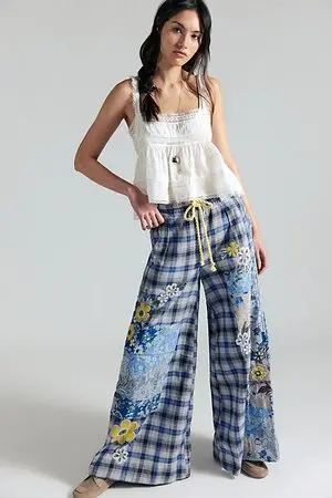 Patchwork Pants For Women