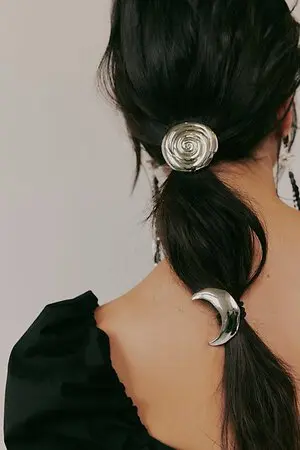 Free People Round Out Pony Silver Swirl