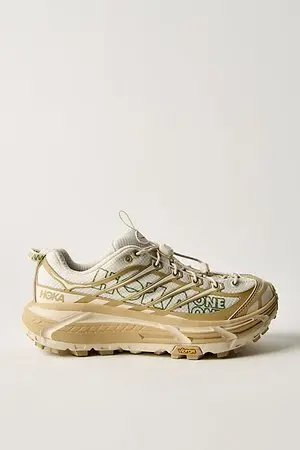 HOKA® Mafate Three2 Wordmark Sneakers - Khaki/oatmilk
