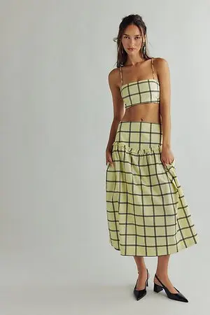 S/W/F Crop Top And High-rise Skirt Set