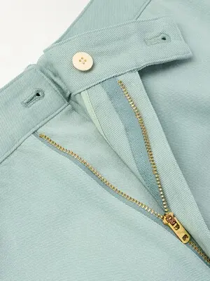 Visvim Bertone Tapered Grosgrain-striped Cotton-twill Trousers
