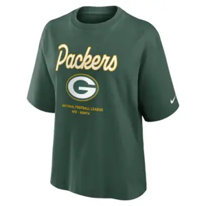 Nike Bay Packers Essential Script Boxy Nfl T-shirt - Green