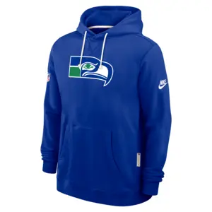 Nike Seattle Seahawks Alt Offensive Set Play Sideline Dri-fit Nfl Pullover Hoodie - Blue