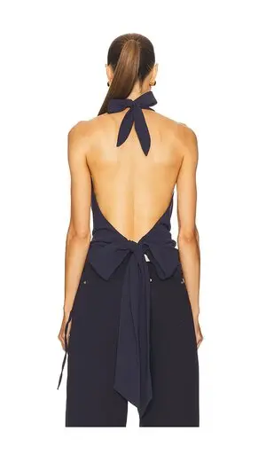 Cult Gaia Augusta Halterneck Top - Navy
