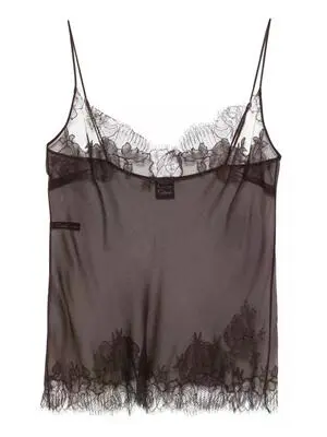Carine Gilson Organza Camisole - Brown