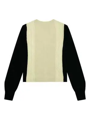 AWAKE NY Cable-knit Panelled Cardigan