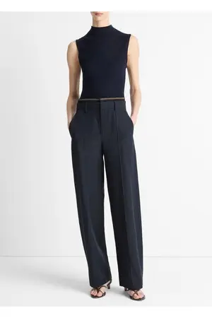 Vince Rib-trim High-waist Trouser