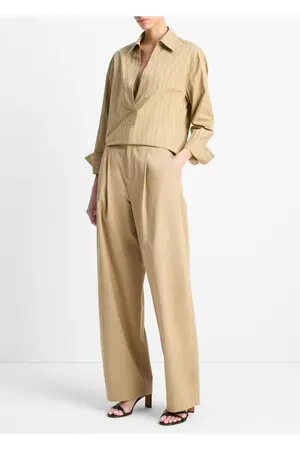 Vince Italian Cotton Pleated Trouser