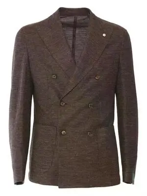 BRANDO Double-breasted Linen-blend Jacket