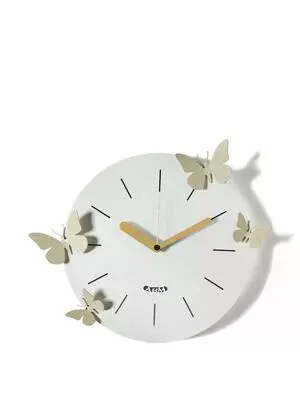 ARTI & MESTIERI Butterfly-embellished Wall Clock - Bianco