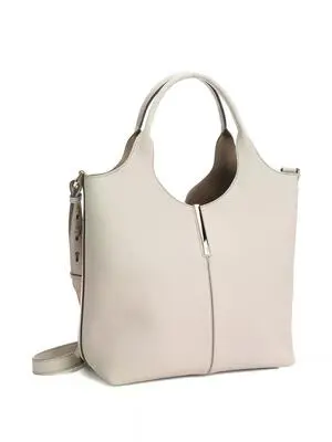 TOD'S Top-handle Leather Tote Bag - Neutrals