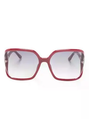 TOM FORD Oversized Tortoiseshell Sunglasses - Red