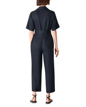 Whistles Button Front Wrap Jumpsuit