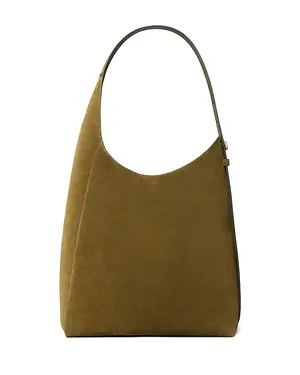 Tory Burch Romy Suede Hobo Bag - Deep Olive Suede