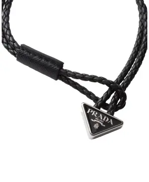 Prada Braided Nappa Leather Bracelet