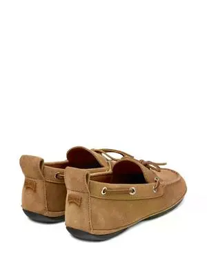 Camper Right Nina Suede Lace-up Boat Shoes - Brown