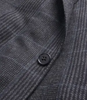 Ralph Lauren Purple Label Cashmere Check Gregory Blazer - Navy